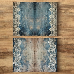 8.5x11" Vintage Lace Digital Paper Printable, Blue Whisper Floral, Lace ...