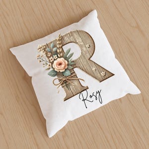 Vintage Floral Alphabet Clipart: Rustic PNG Letters (digital Download ...
