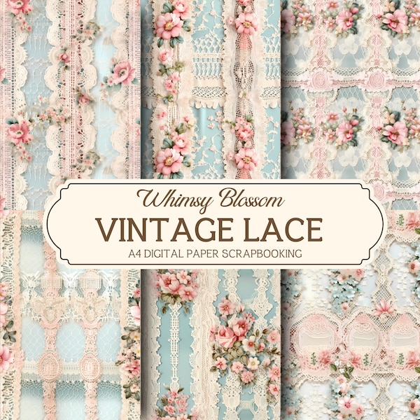 Lace Digital Paper - Etsy