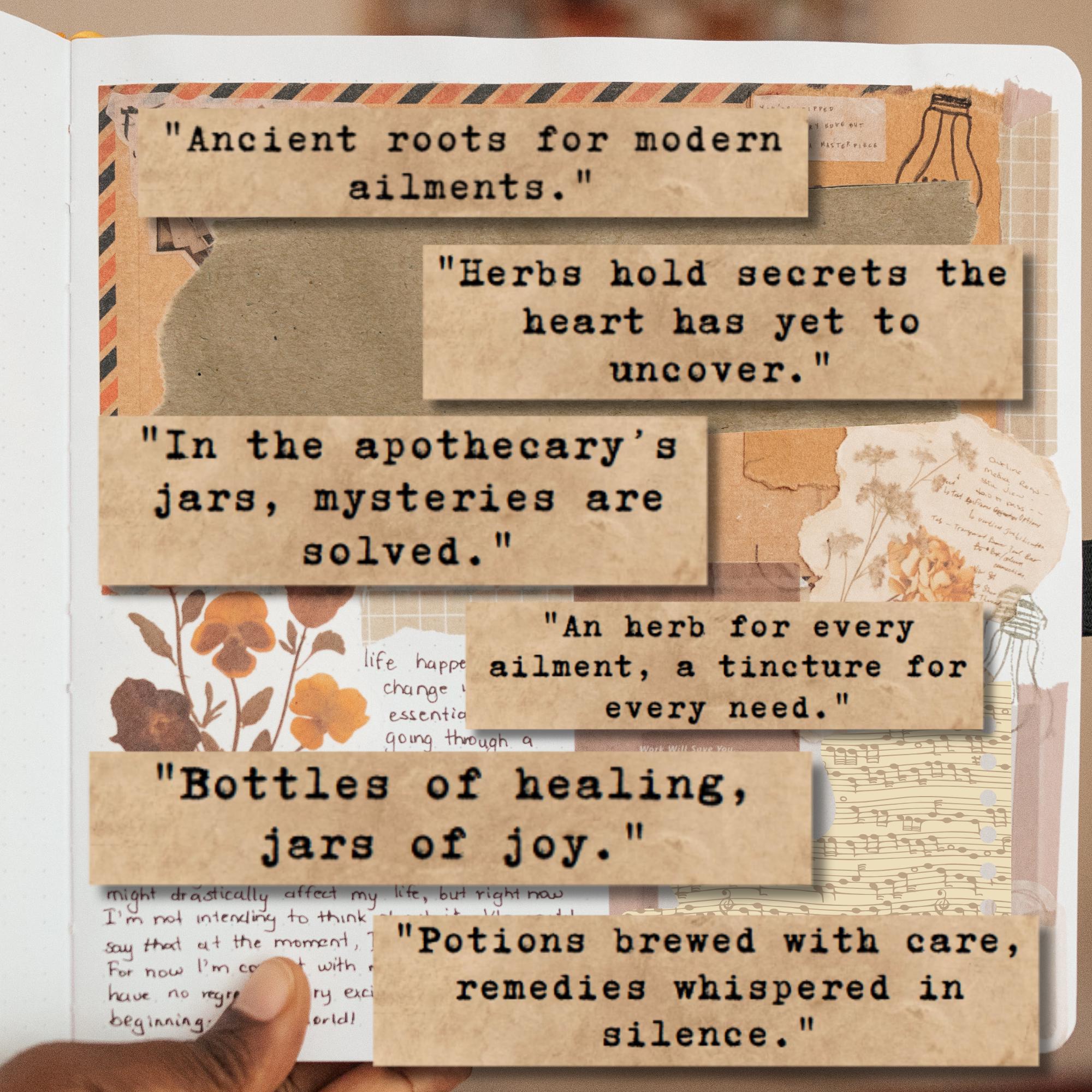 Printable Apothecary Quotes, Apothecary Phrases, Junk Journals ...