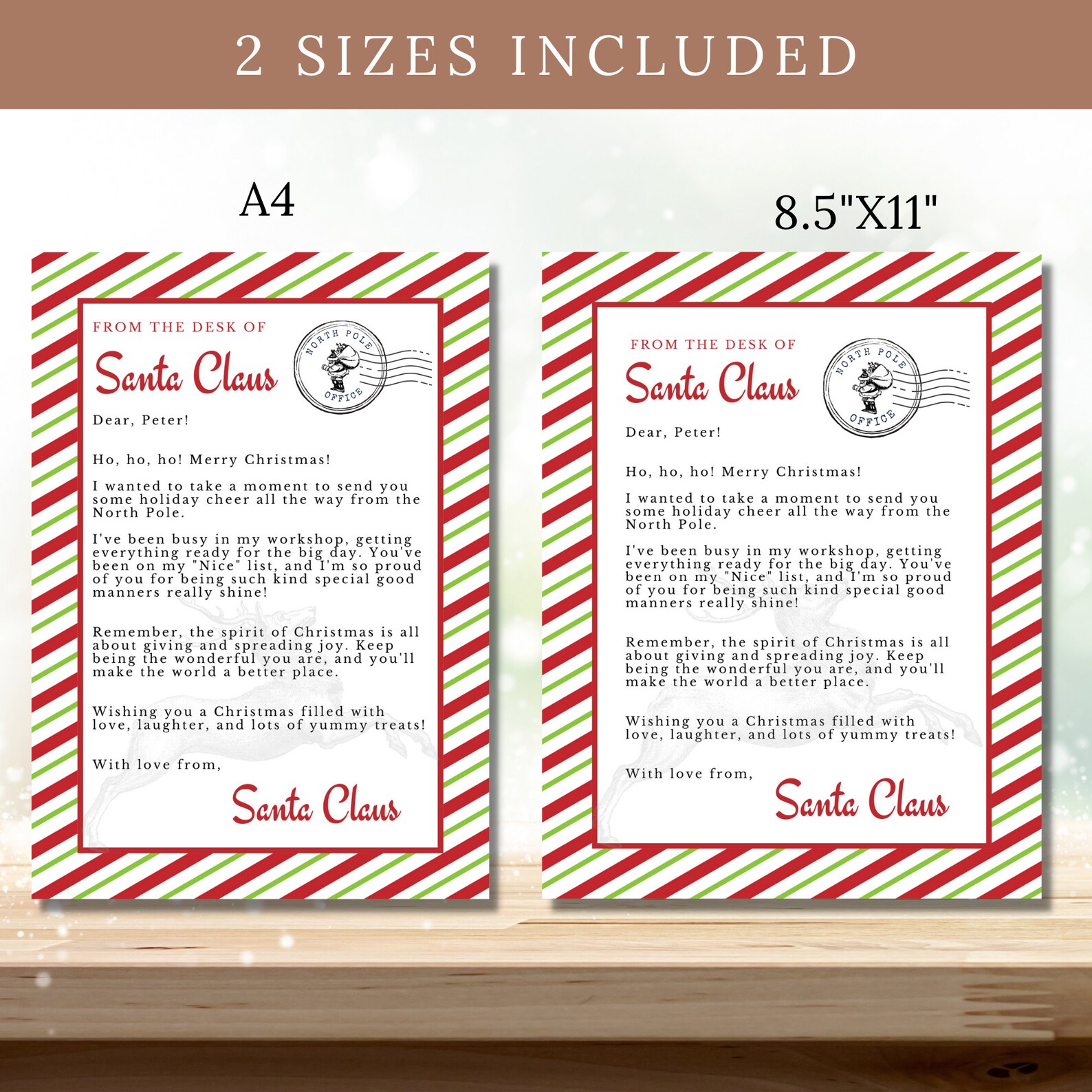 Personalized Santa Letters From the North Pole - Editable Canva ...