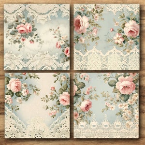 Vintage Lace Digital Paper Printable, Flowers Lace, Victorian, Lace ...