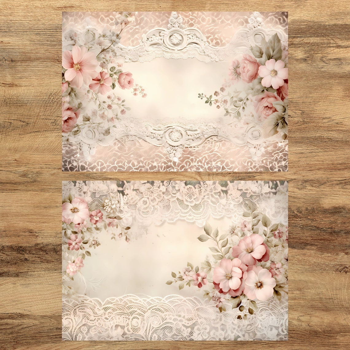 Vintage Lace Digital Paper: A4 Shabby Chic Floral (digital Download) - Etsy
