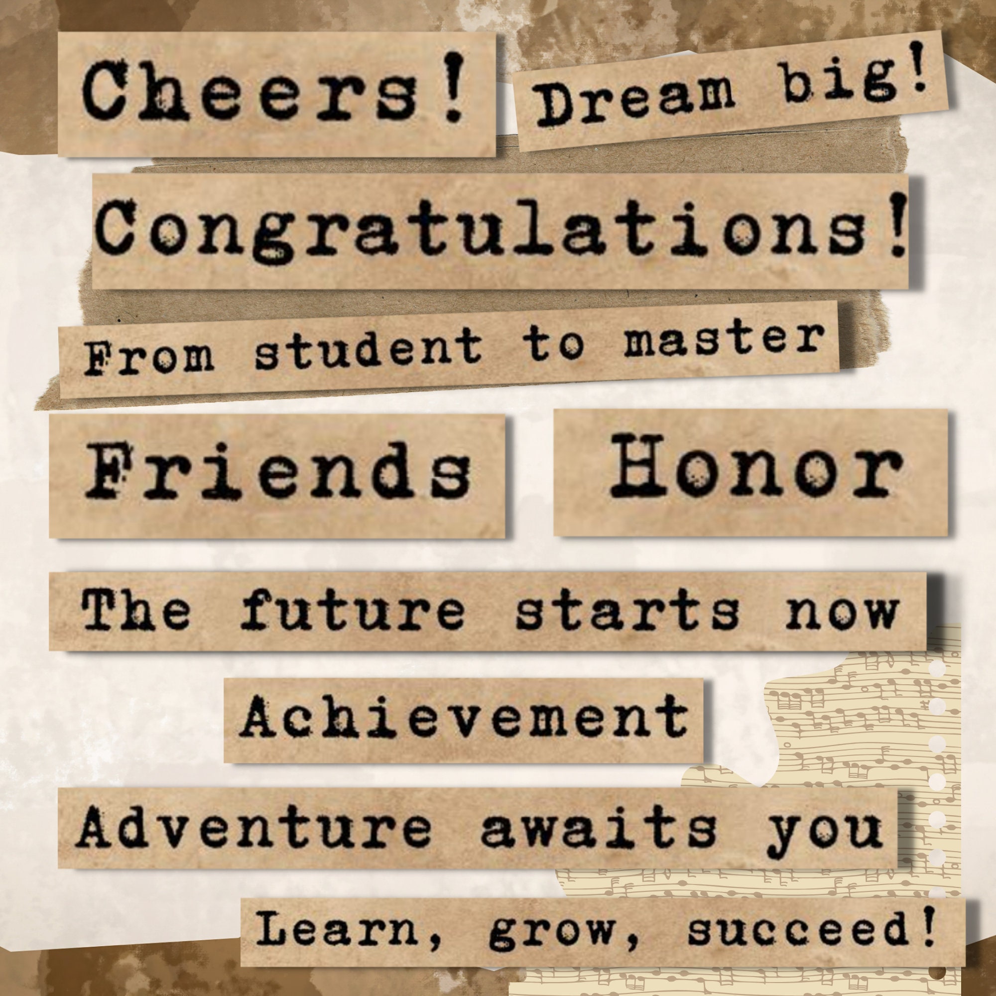 Graduation Saying Ephemera, Printable Graduation Theme Words, Graduate ...