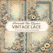 12x12 Vintage Lace Digital Paper Printable, Blush Nostalgia, Lace ...