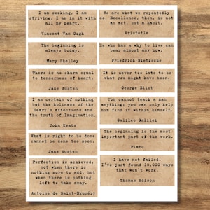 Printable Inspirational Quotes for Junk Journal, Junk Journal Words ...