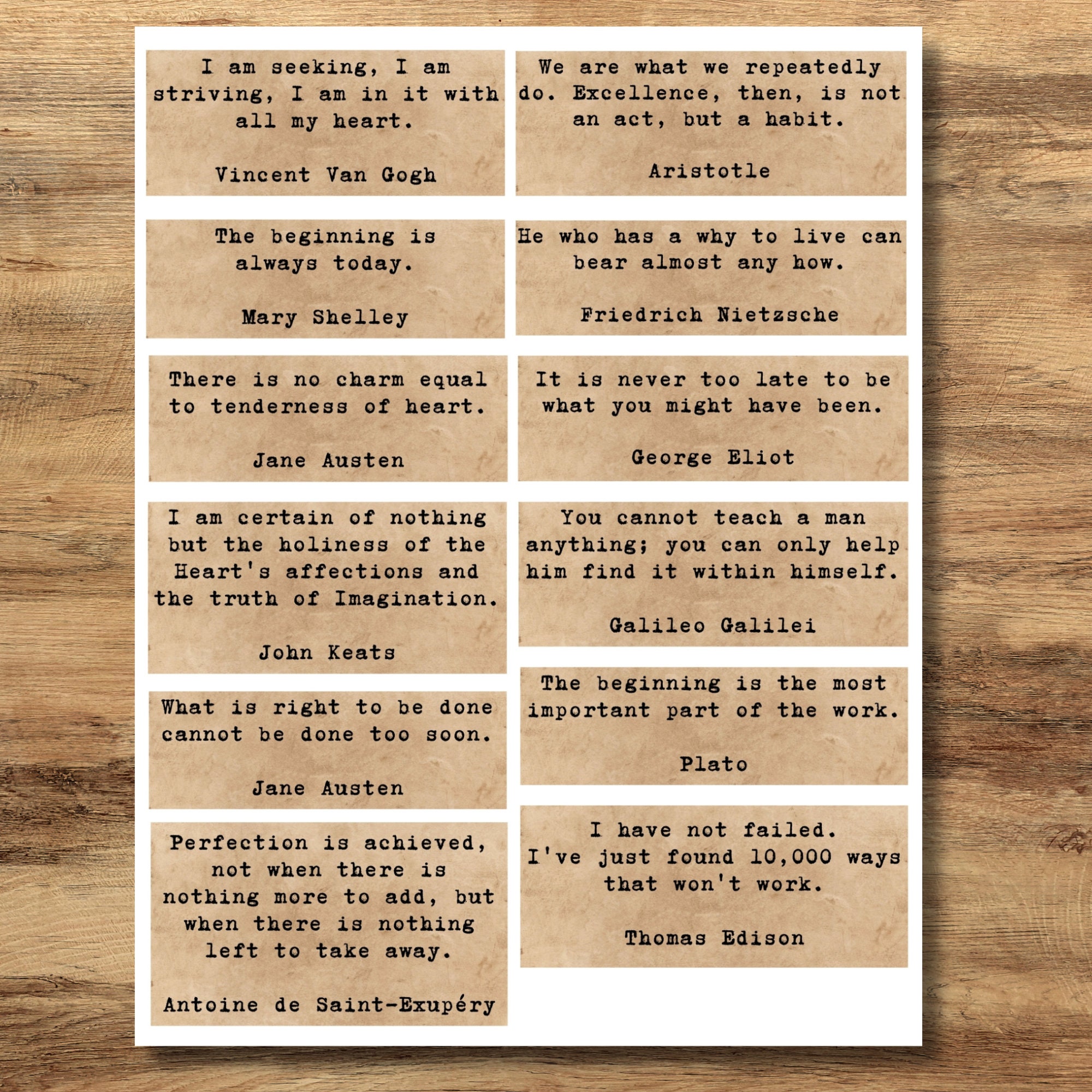 Printable Inspirational Quotes for Junk Journal, Junk Journal Words ...