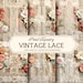 Vintage Lace Digital Paper: Floral Tapestry, Scrapbook Kit (digital ...