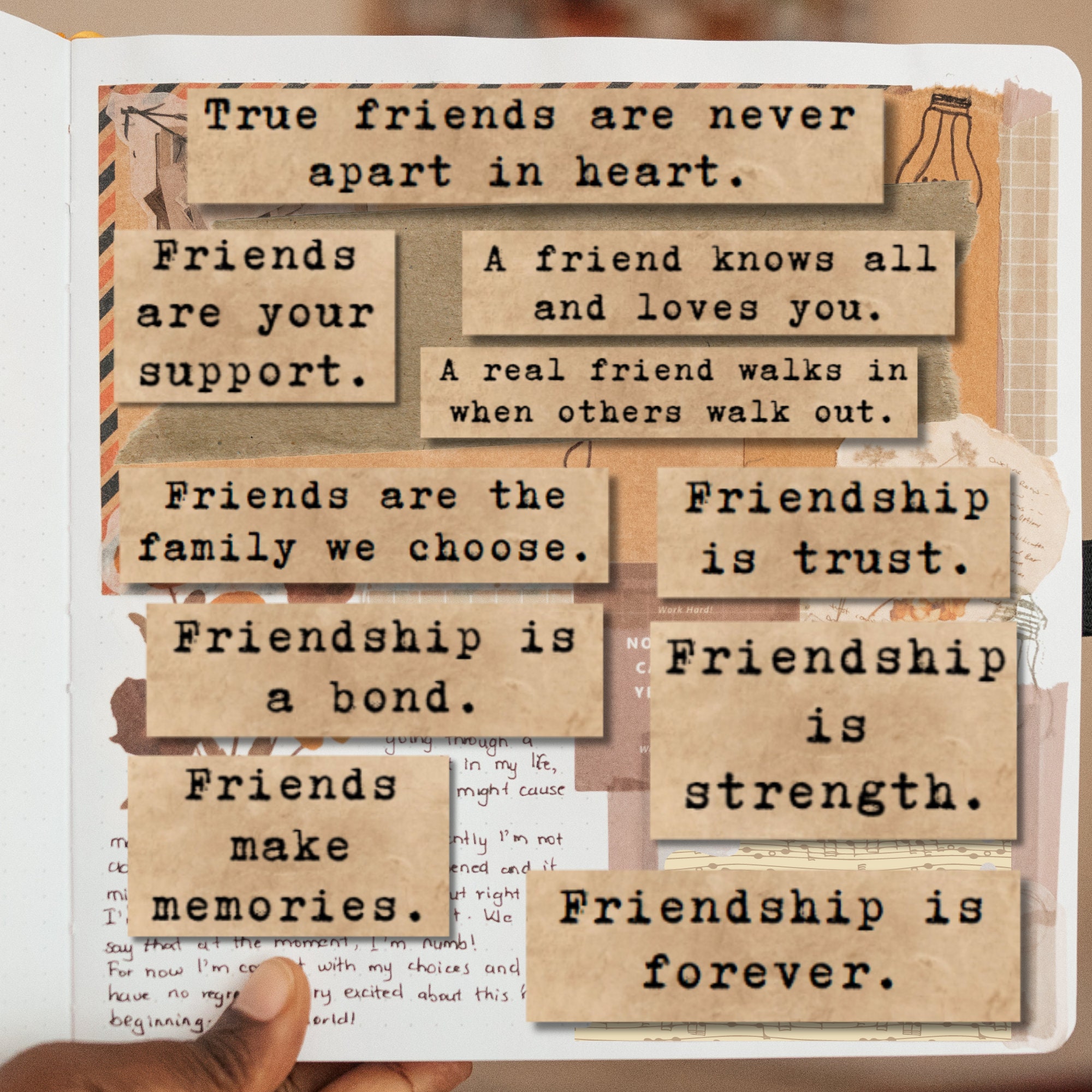 Printable Friendship Quotes, Friendship Junk Journal Printable ...