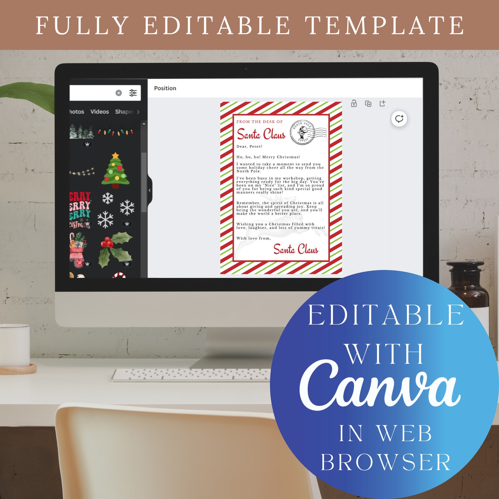 Personalized Santa Letters From the North Pole - Editable Canva ...