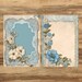 A4 Vintage Lace Frame Digital Paper Printable, Shabby Chic Sweet Blue ...