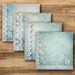 12x12" Vintage Lace Digital Scrapbook Paper, Ethereal Blue ...