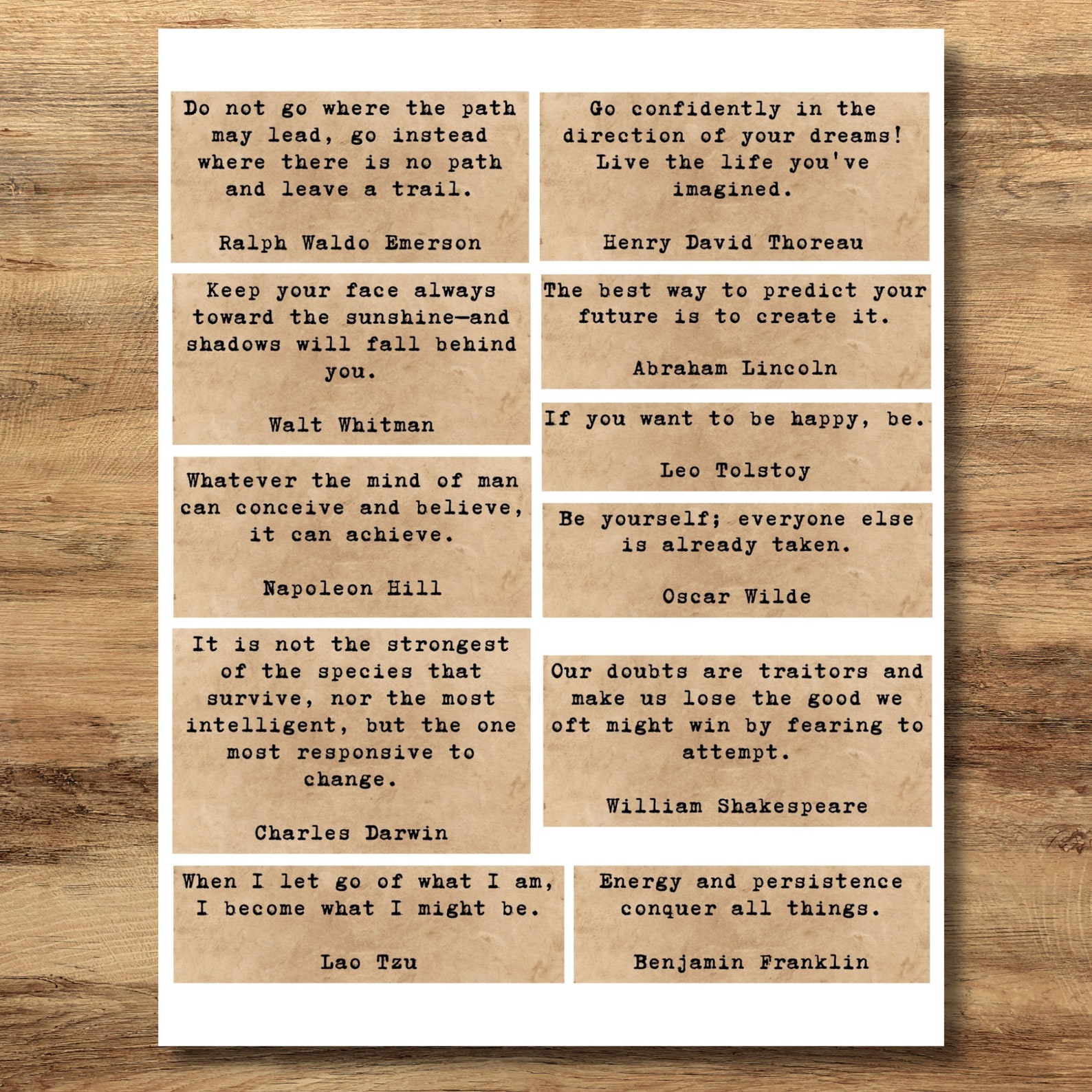 Printable Inspirational Quotes for Junk Journal, Junk Journal Words ...