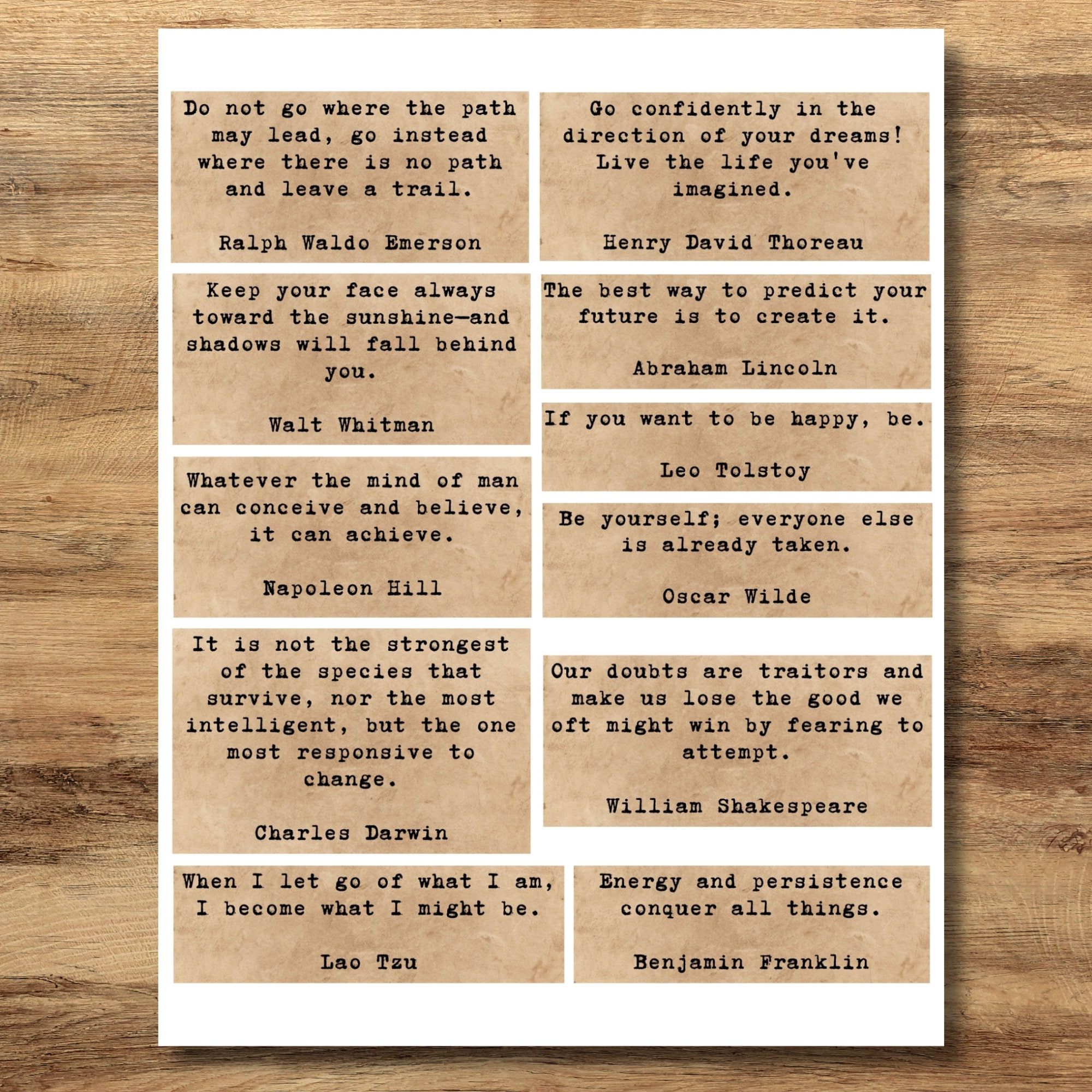 Printable Inspirational Quotes for Junk Journal, Junk Journal Words ...