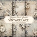 12x12" Vintage Lace Digital Paper Printable, Sweet Blush Pink, Lace ...