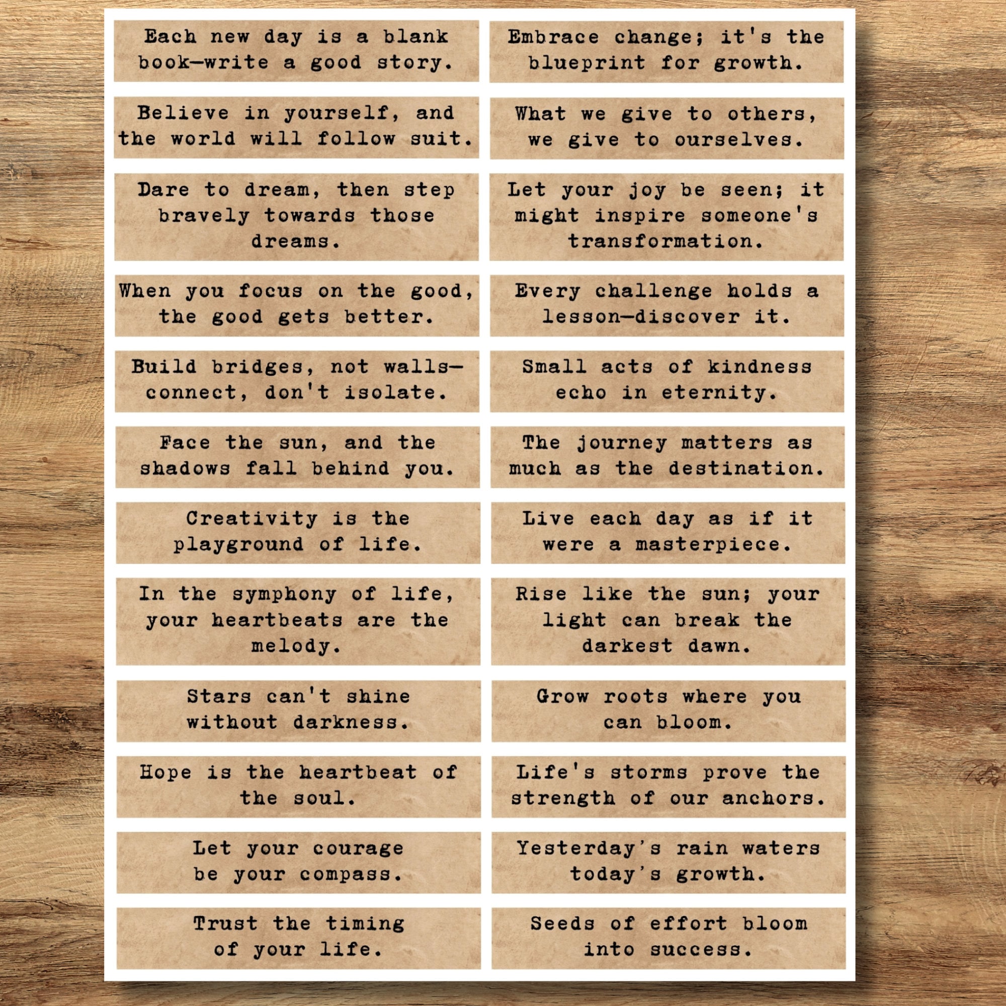 Printable Inspirational Quotes for Junk Journal, Junk Journal Words ...