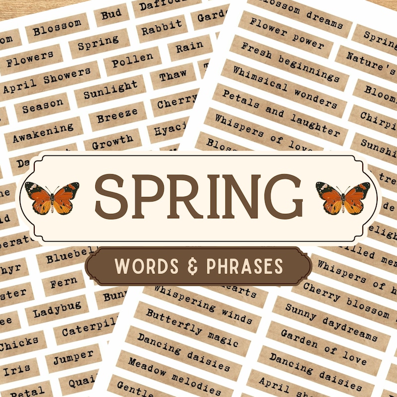 Spring Words - Etsy