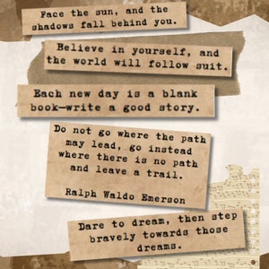 Printable Inspirational Quotes for Junk Journal, Junk Journal Words ...