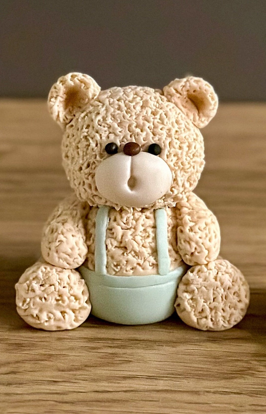 Adorable Fondant Teddy Bear Cake Topper - Etsy