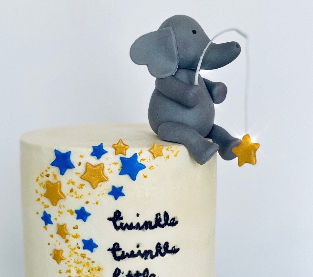 Fondant Elephant Cake Topper - Etsy