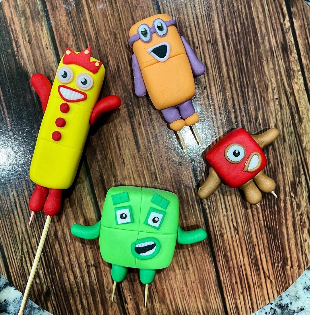 Fondant Number Blocks Cake Toppers - Etsy