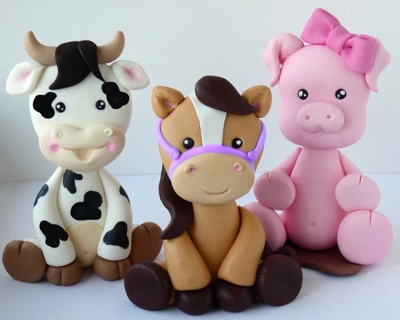 Fondant Farm Animals Set - Etsy