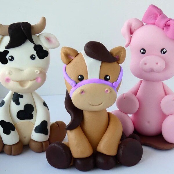 Fondant Farm Animals - Etsy