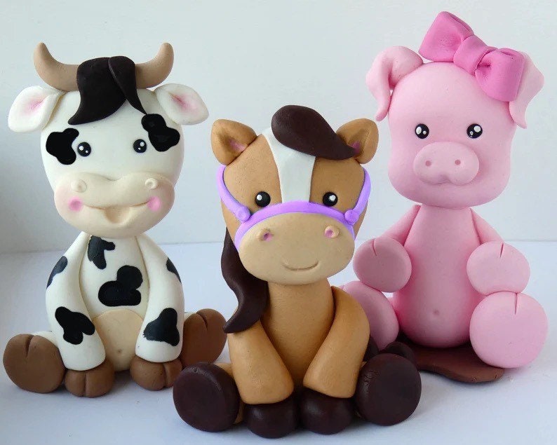 Fondant Farm Animals Set - Etsy