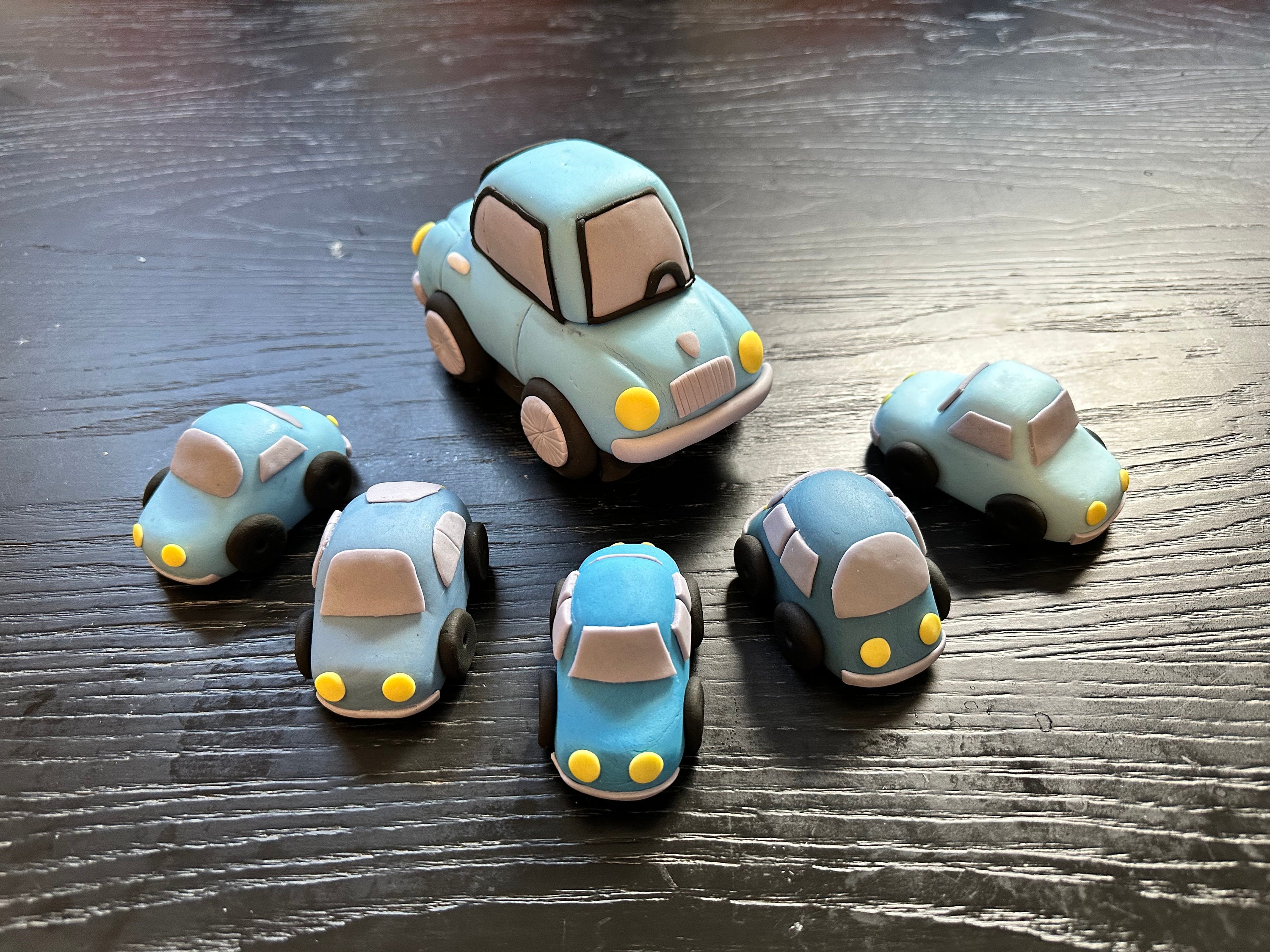 Fondant Car Cake Topper Set - Etsy
