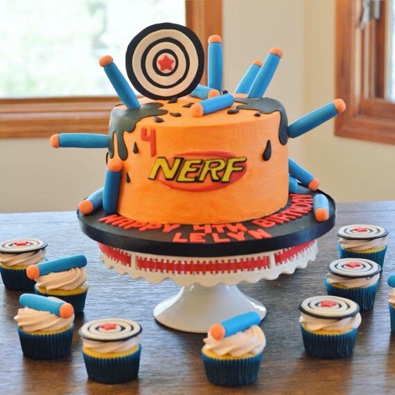 Home & Hobby Food & Fermenting Baking Nerf Cake Topper etna.com.pe