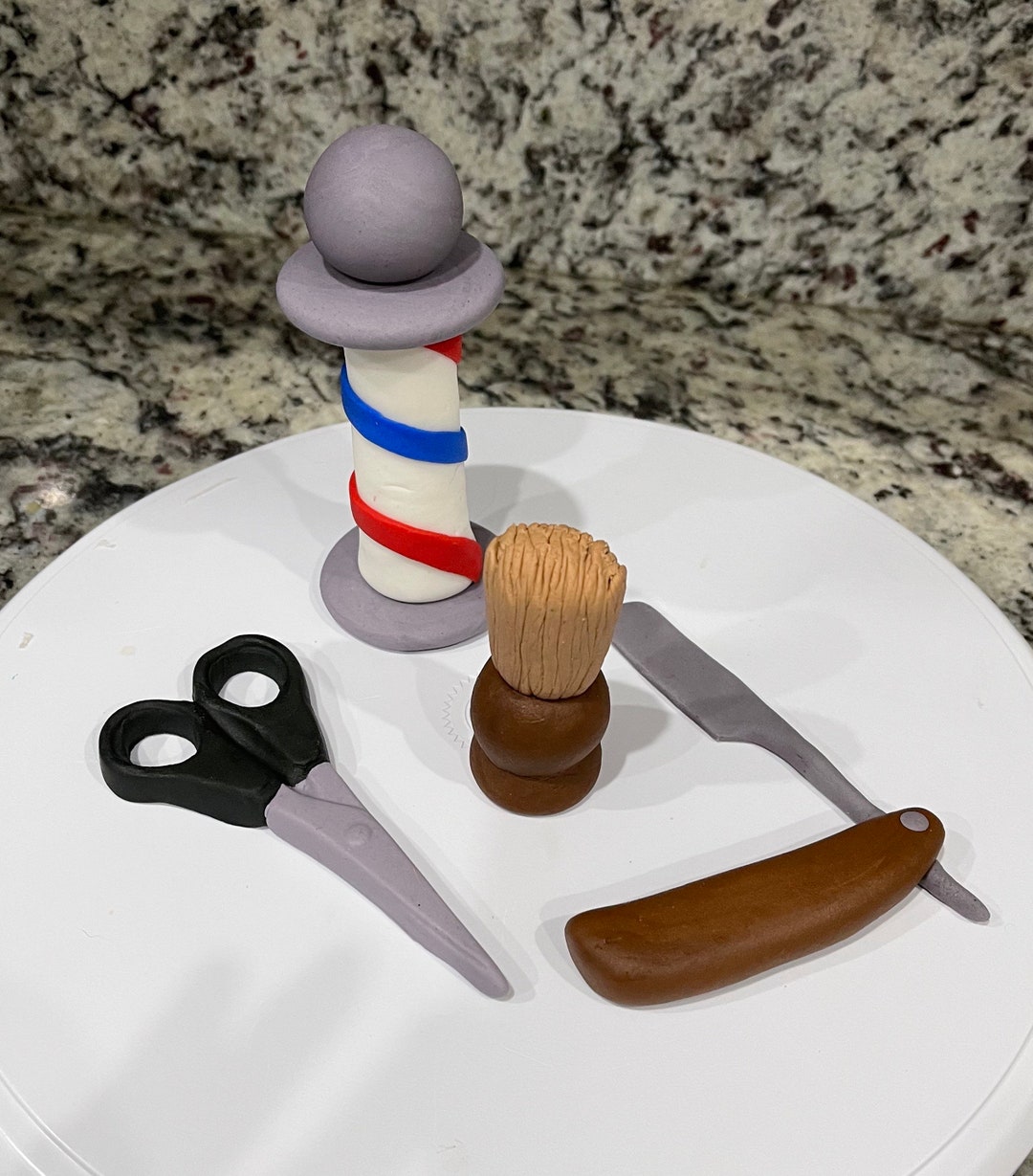 Fondant Barber Cake Toppers - Etsy