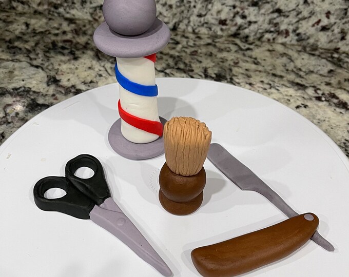 Fondant Barber Cake Toppers - Etsy