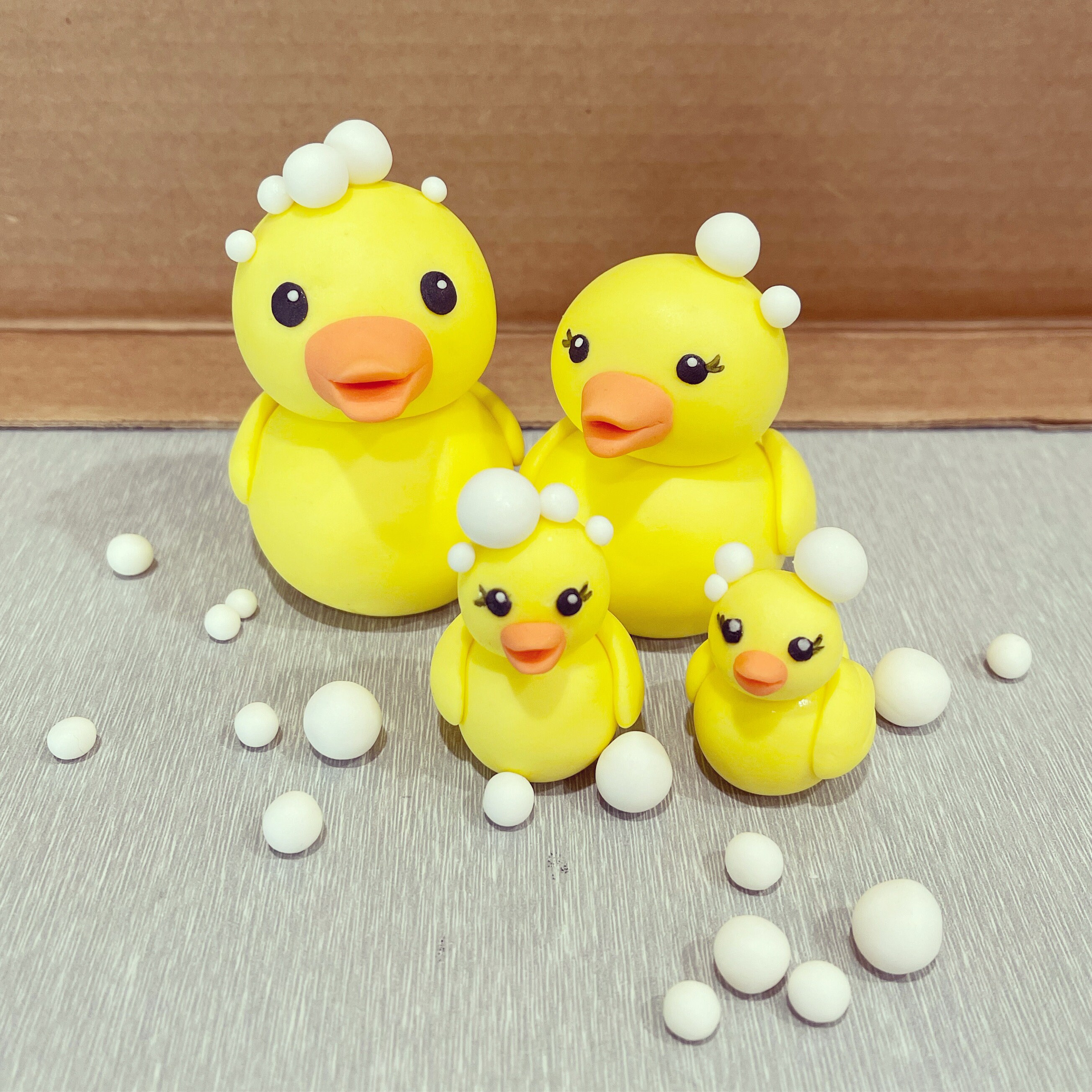 Fondant Duck Family Cake Topper Set - Etsy