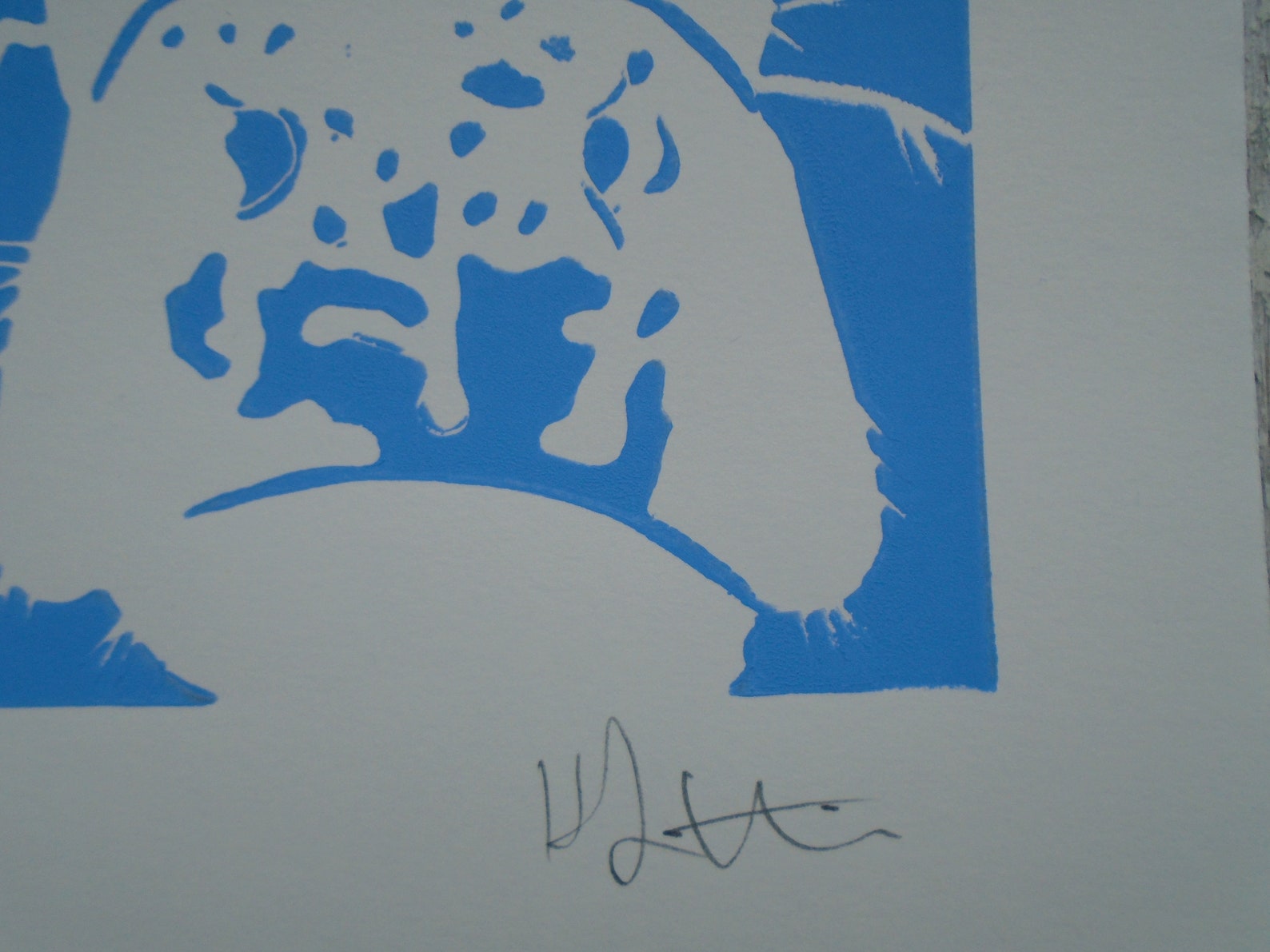 Number 2 Cow. Baby Blue Lino Cut Print - Etsy