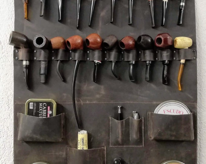 Leather Wall Pipe Hanger , Wall Pipe Stand for Home or Office ...