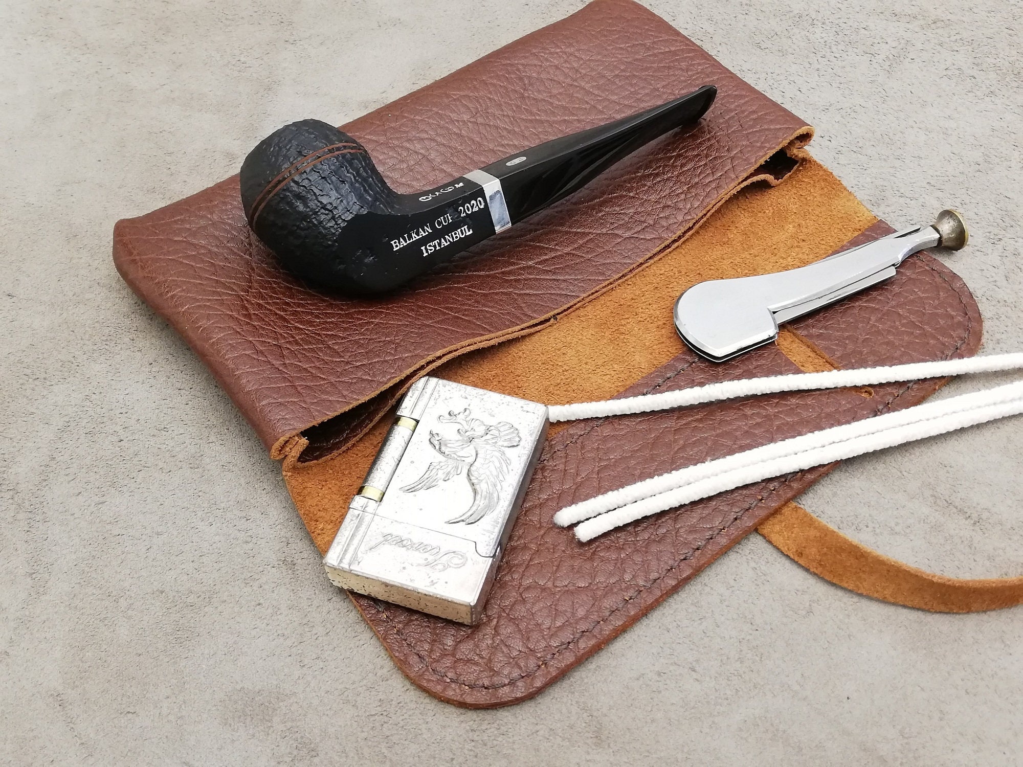 Personalized Leather Pipe Case Pipe Pouch Pipe Bag | Etsy