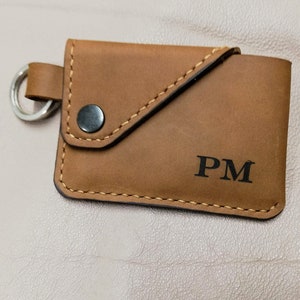 Personalized Slim Wallet With Key Chain - Etsy