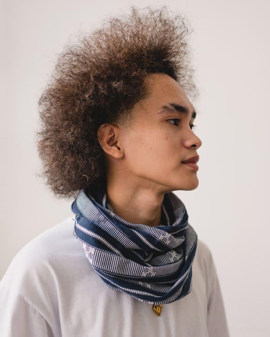 Mangyan Scarf With Large X Motif deep Indigo and White Traditional ...