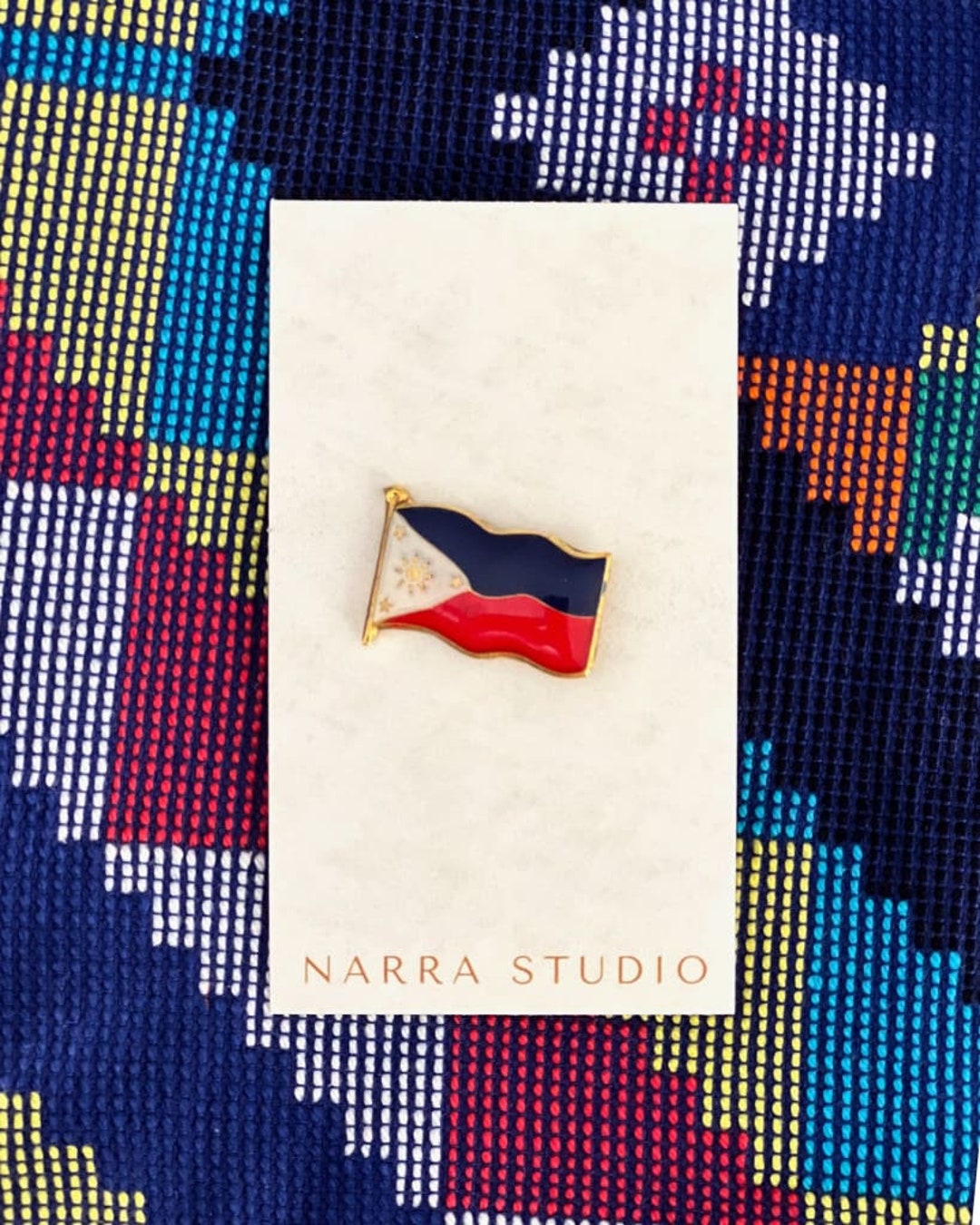 Philippine Flag Enamel Pin Cute Wavy Emblem Filipino Pride Small Goods ...