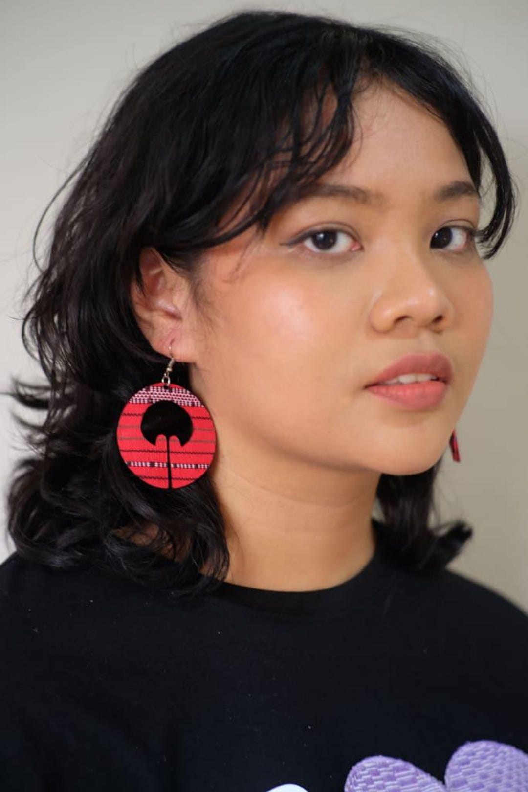 Handmade Kalinga Lingling-o Earrings - Red - Handmade Philippines Filipino Jewelry Accessories ...