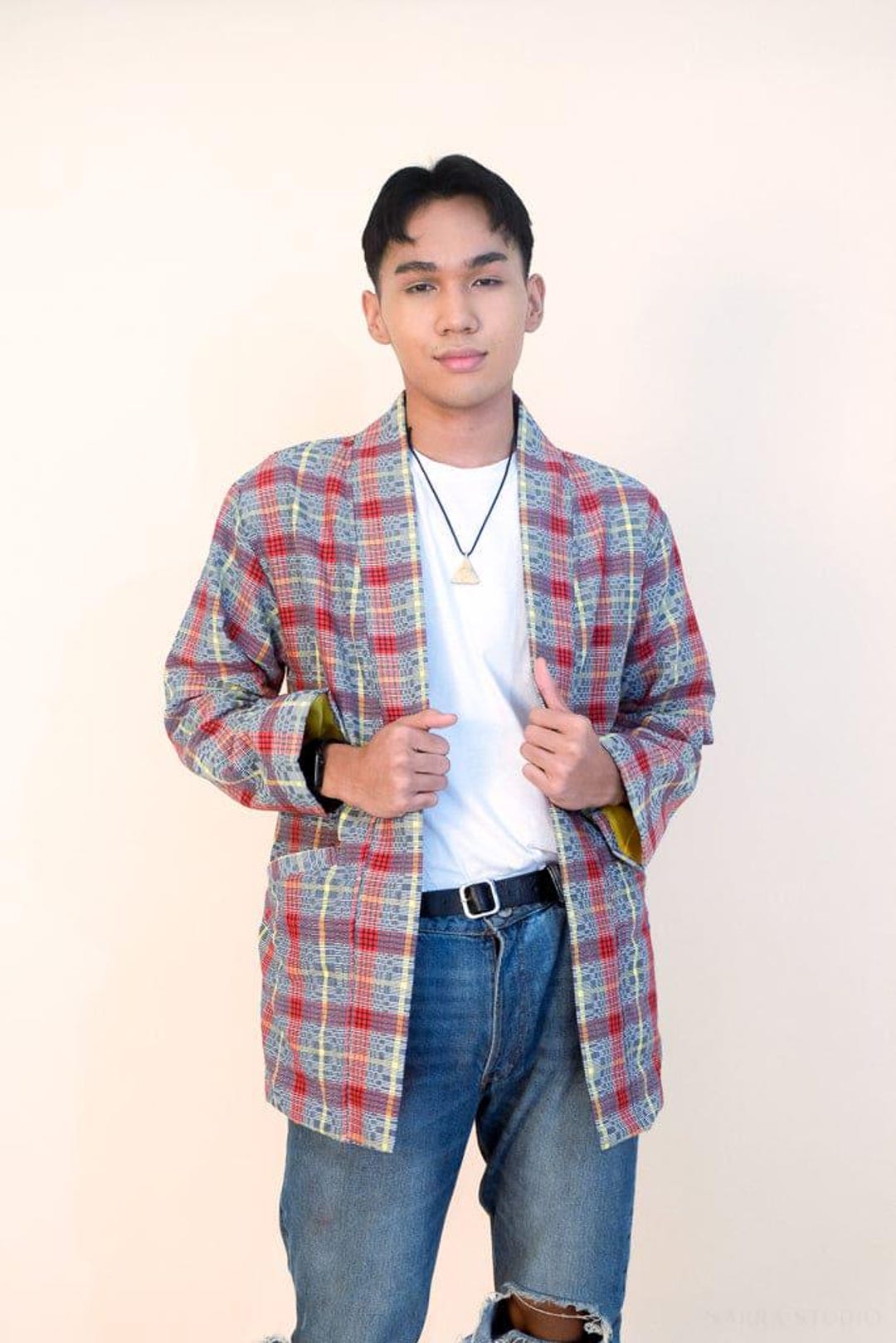 Handwoven Candy Kusikus Jacket - Philippine Textile, Woven Unisex ...