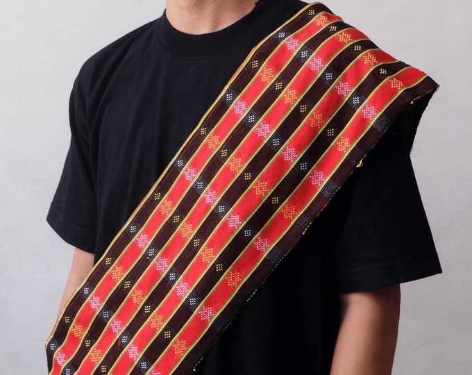 Red Star and Diamond Sablay Shoulder Sash Indigenous Men Women Ethnic ...