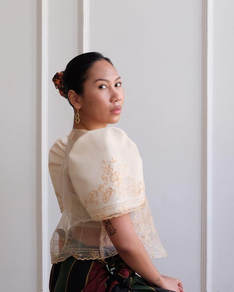 Rosal Butterfly Sleeve Bolero – Cream | Butterfly Sleeve Terno, Modern ...