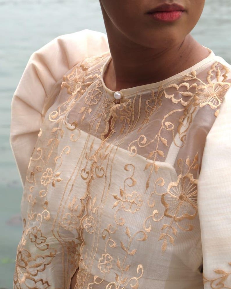 Rosal Butterfly Sleeve Bolero – Cream | Butterfly Sleeve Terno, Modern ...