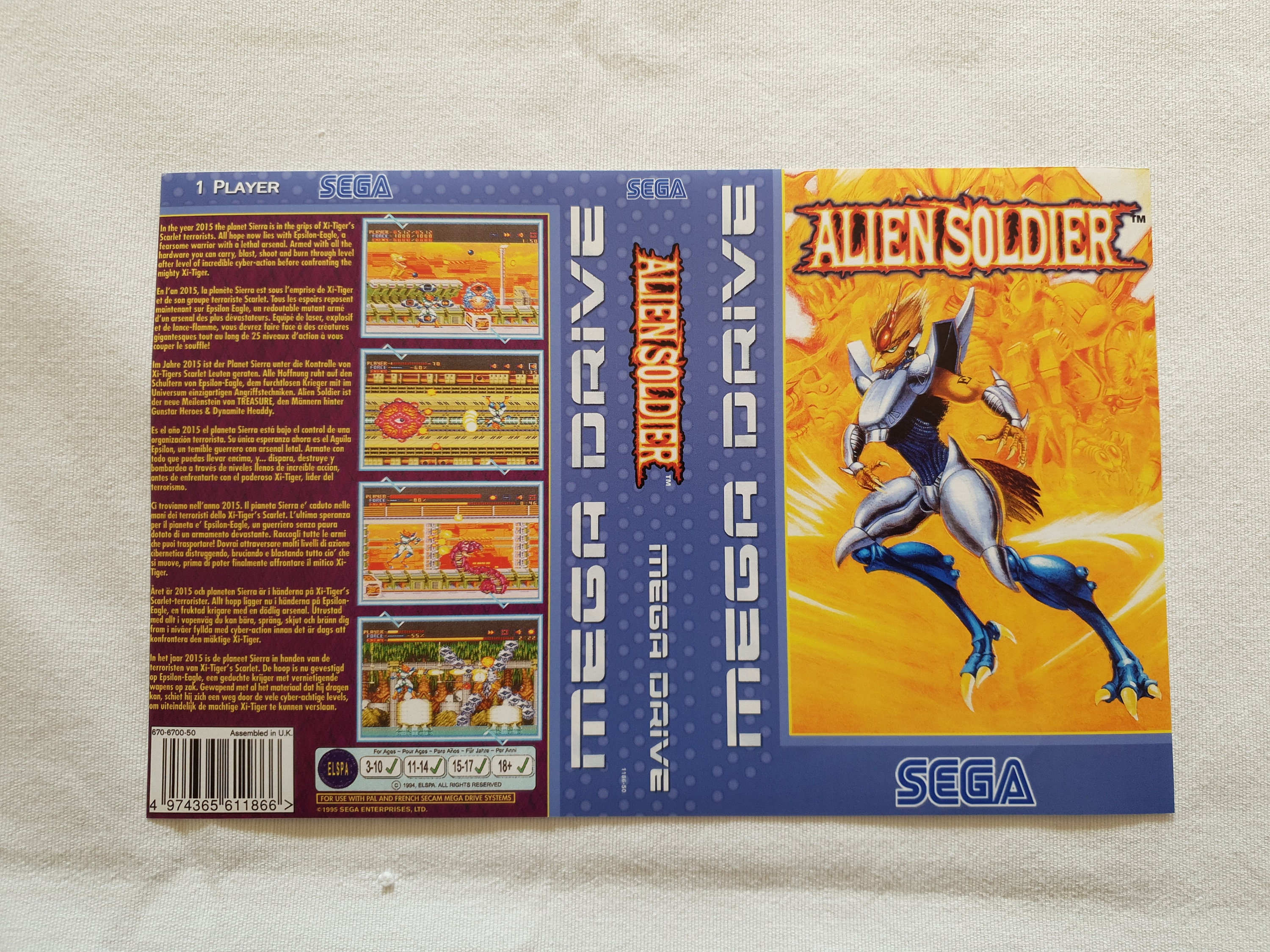 Alien Soldier Sega Genesis Mega Drive Box Insert Inlay Cover | Etsy