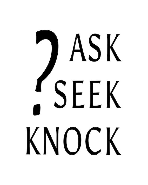 Ask Seek Knock SVG vinyl cutter cut file for Cricut | Etsy