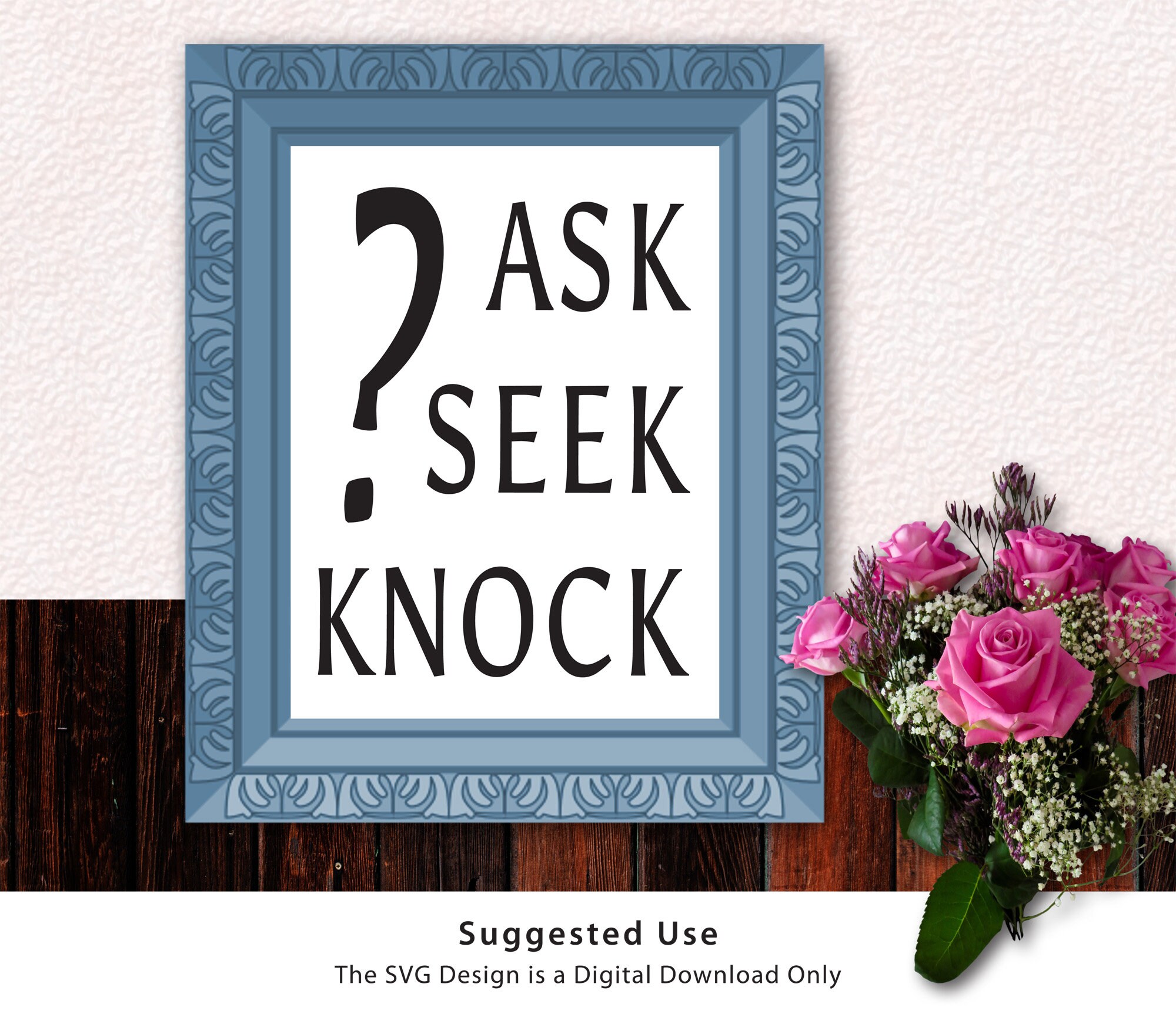 Ask Seek Knock SVG vinyl cutter cut file for Cricut | Etsy