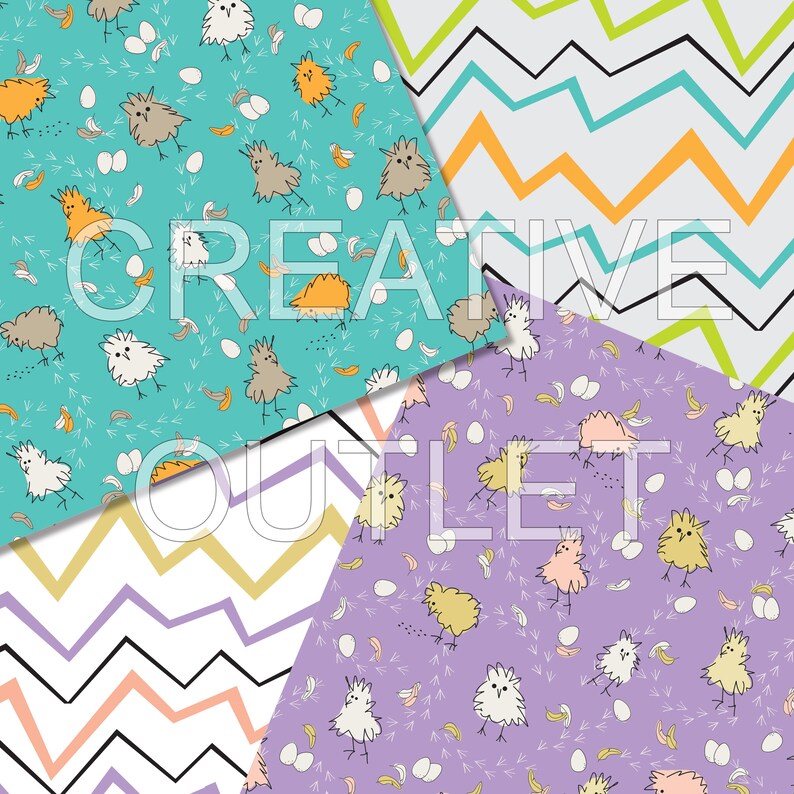 Chics Digital Paper Pack, Scrapbook Paper, Spring, Printable, Instant ...
