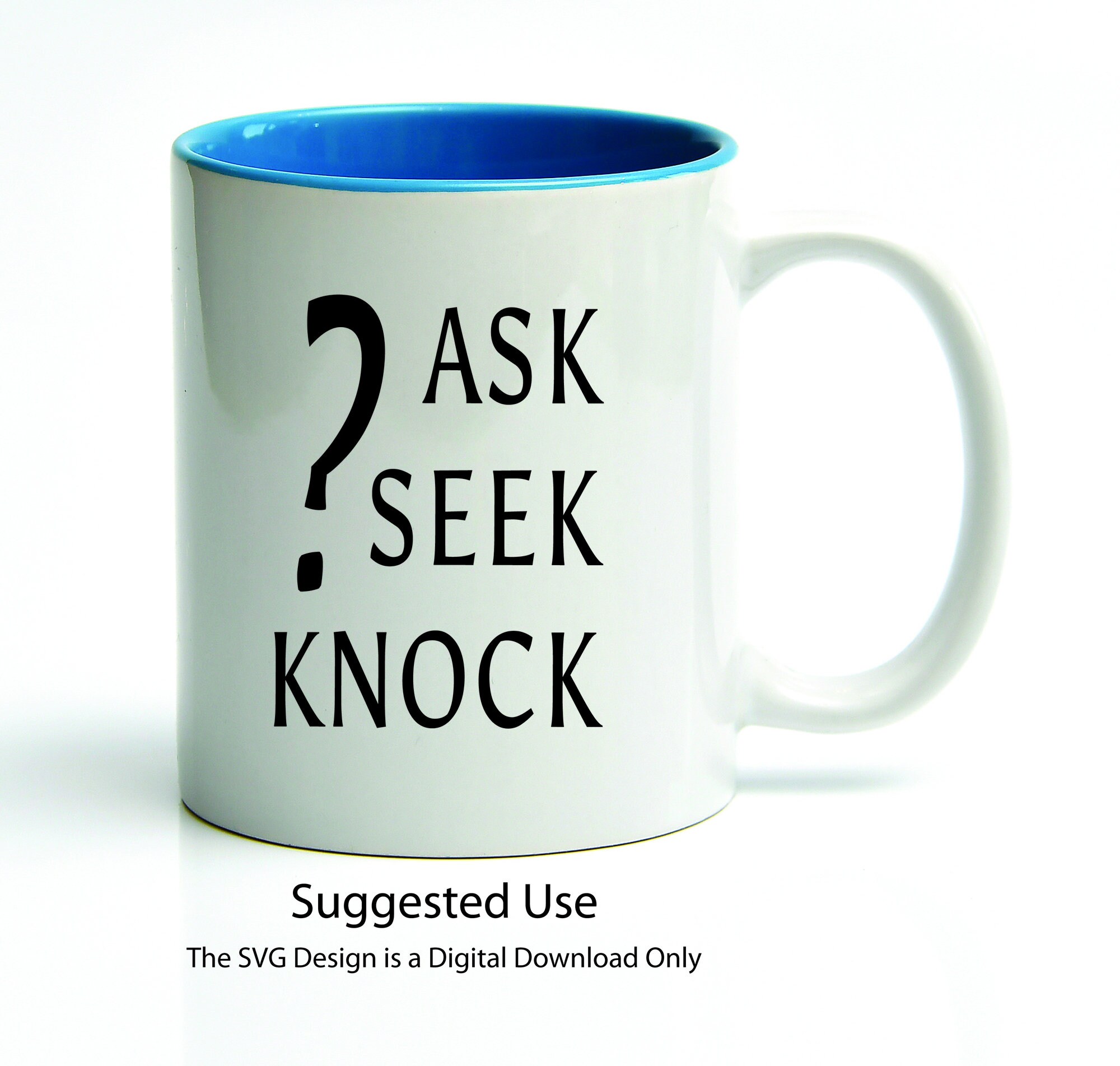 Ask Seek Knock SVG vinyl cutter cut file for Cricut, Silhouette ...