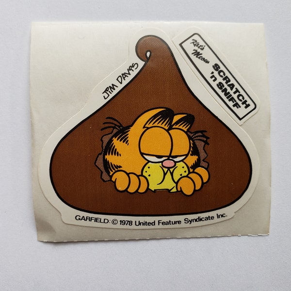 Garfield Scratch Sticker - Etsy